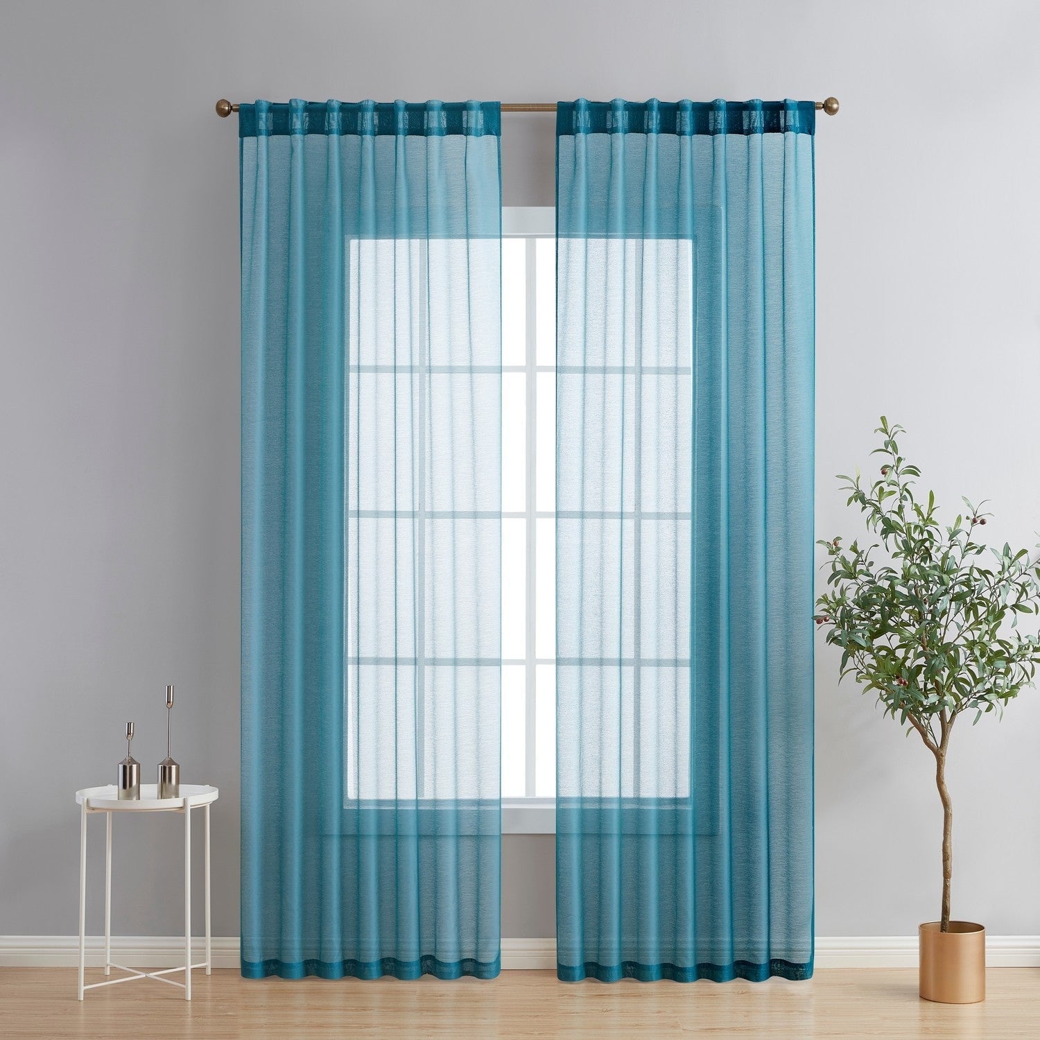 THD Scarlett Semi Sheer Pocket Top & Back Tab Lightweight Window ...