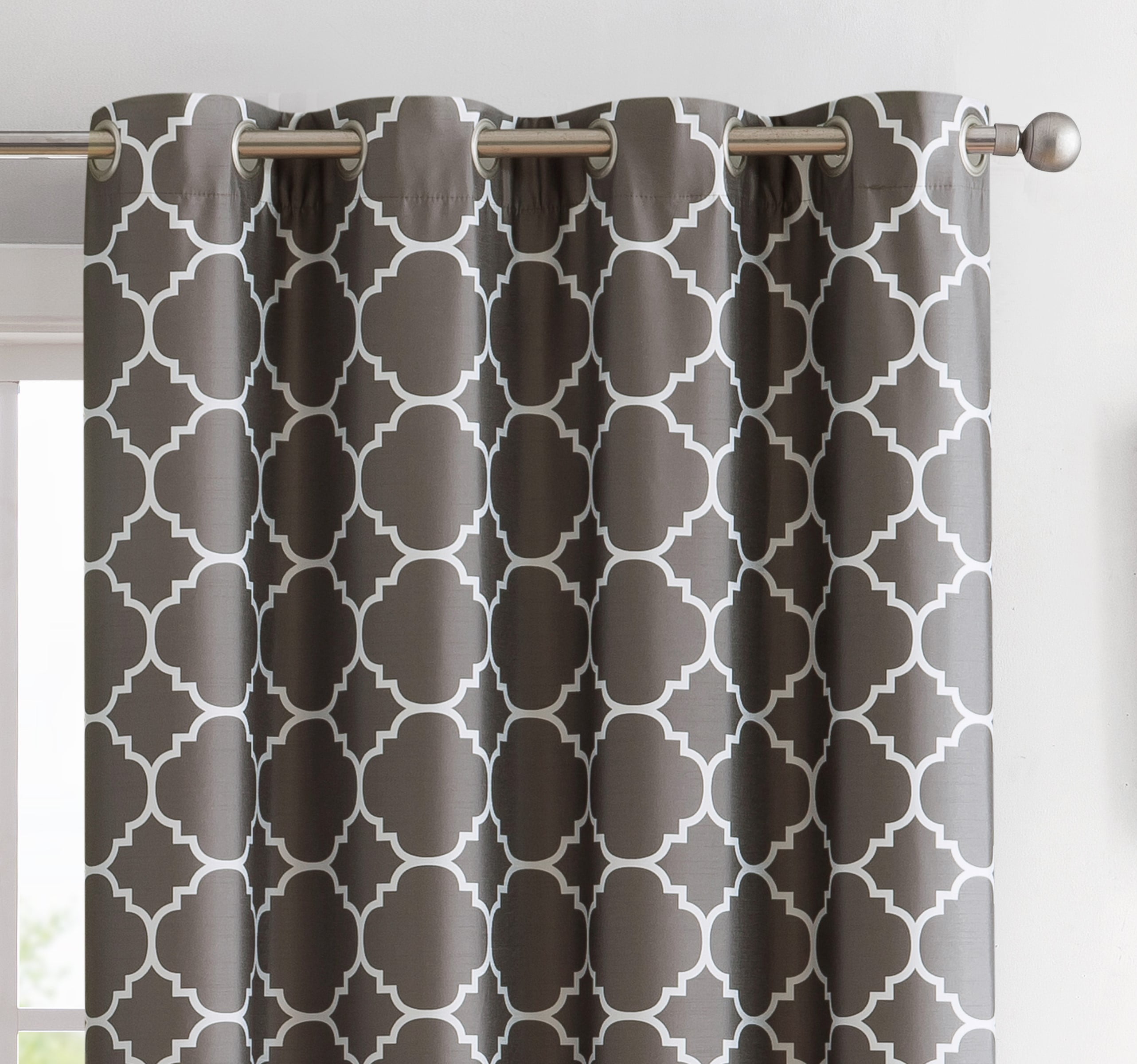 Thd Trellis Print Faux Silk 100 Blackout Thermal Energy Efficient Room
