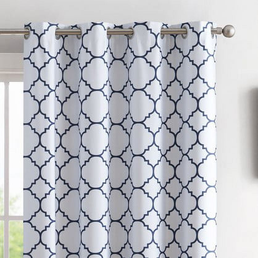 Thd Trellis Print Faux Silk 100 Blackout Thermal Energy Efficient Room