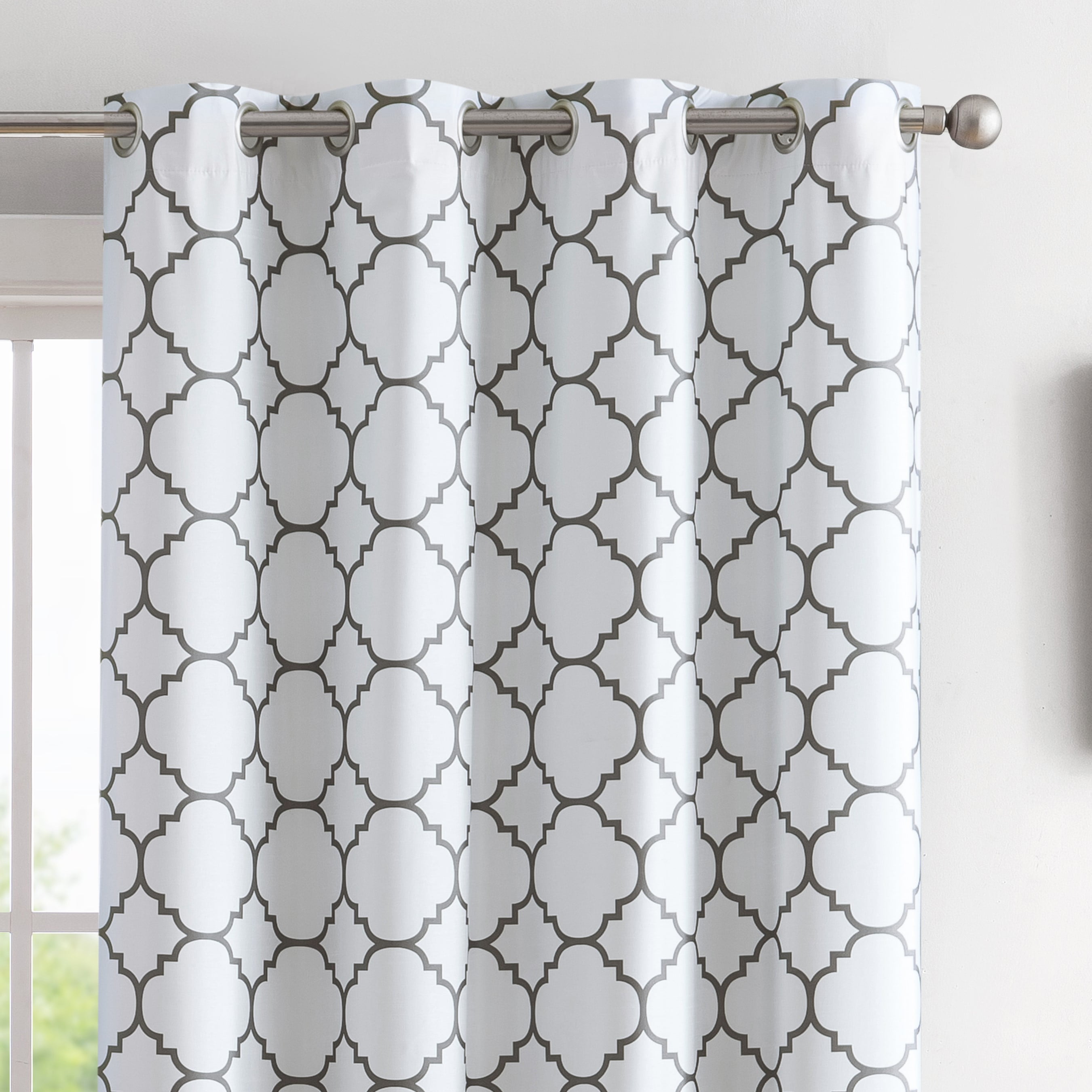 Thd Trellis Print Faux Silk 100 Blackout Thermal Energy Efficient Room