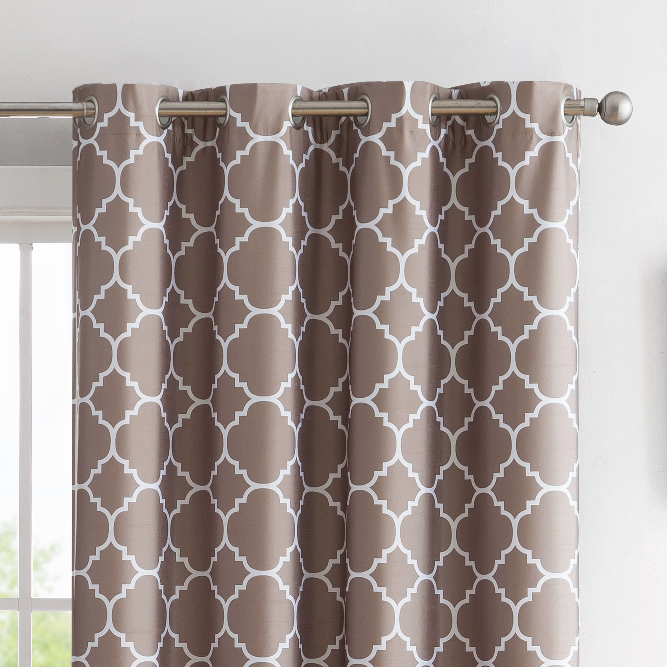 Thd Trellis Print Faux Silk 100 Blackout Thermal Energy Efficient Room