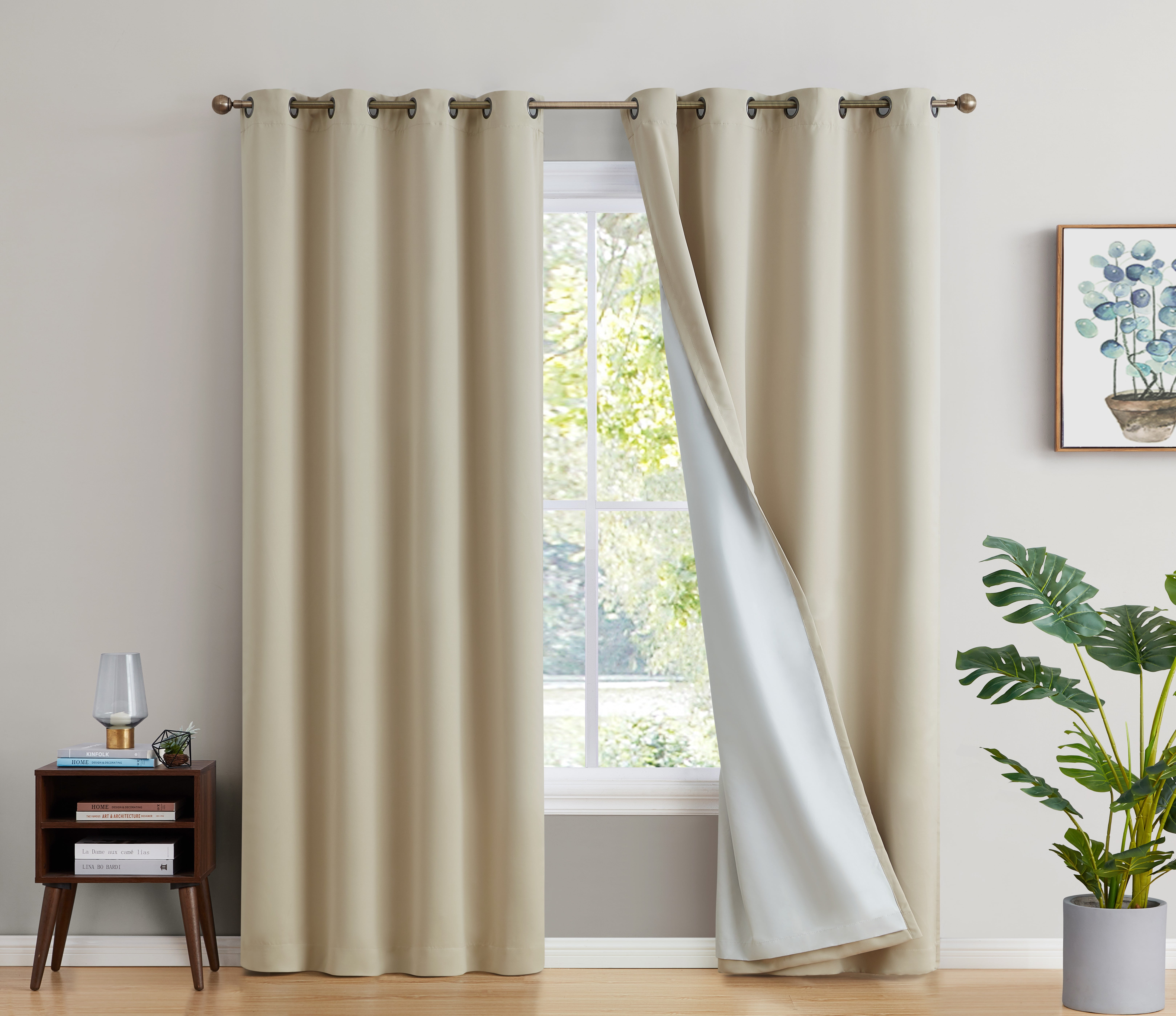 THD Virginia Insulated Thermal 100% Blackout Grommet Curtain Panels - Set of 2 - Walmart.com