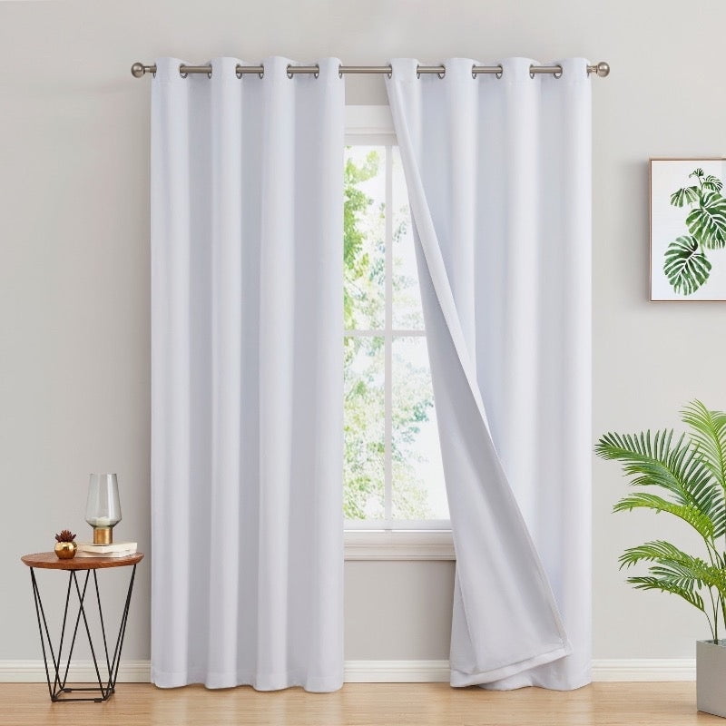 THD Virginia 100% Blackout Grommet Curtain Panels - Set of 2 - Walmart.com