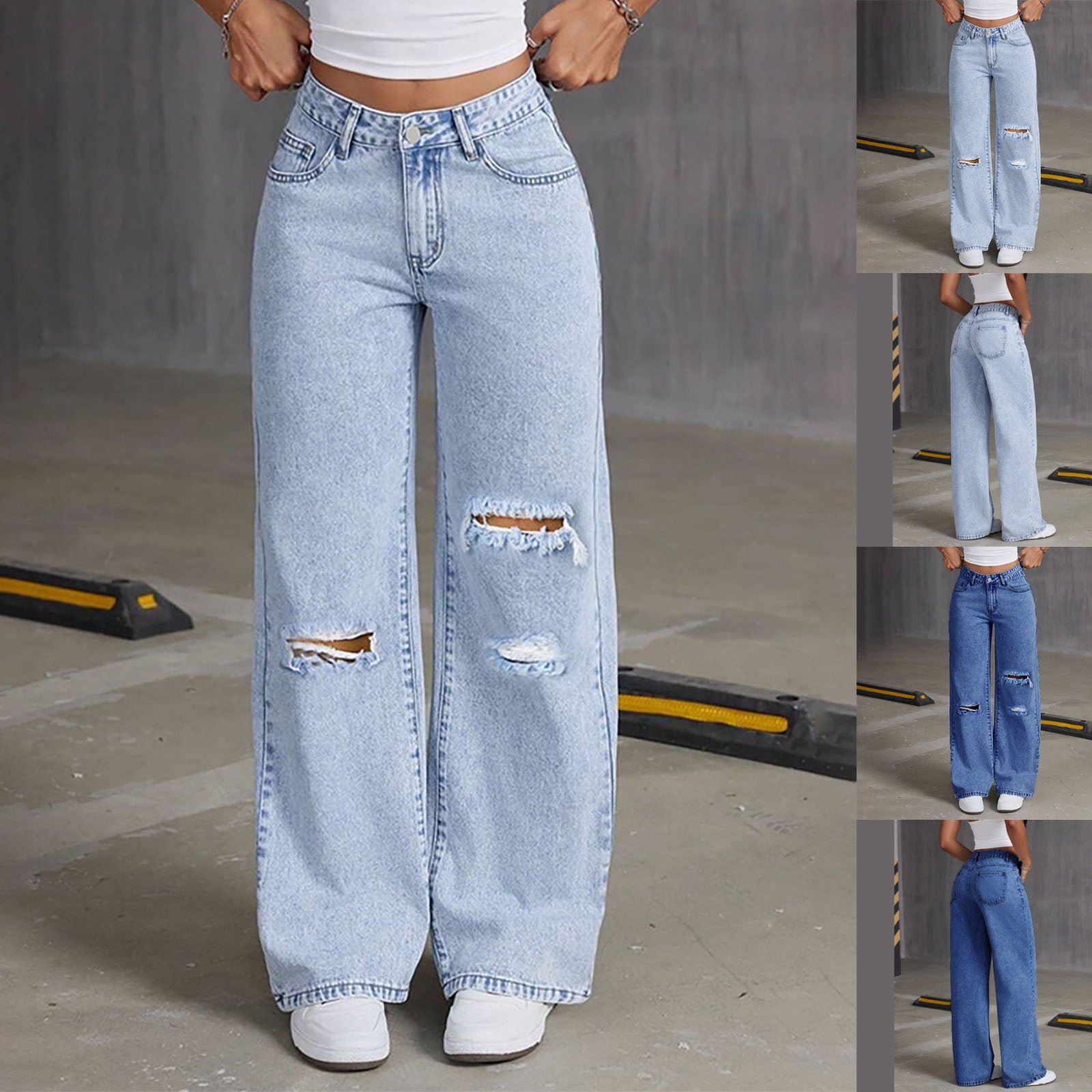 THDHVS Baggy Jeans for Woman,Womens Jeans,Women's Wide Leg Jeans High ...