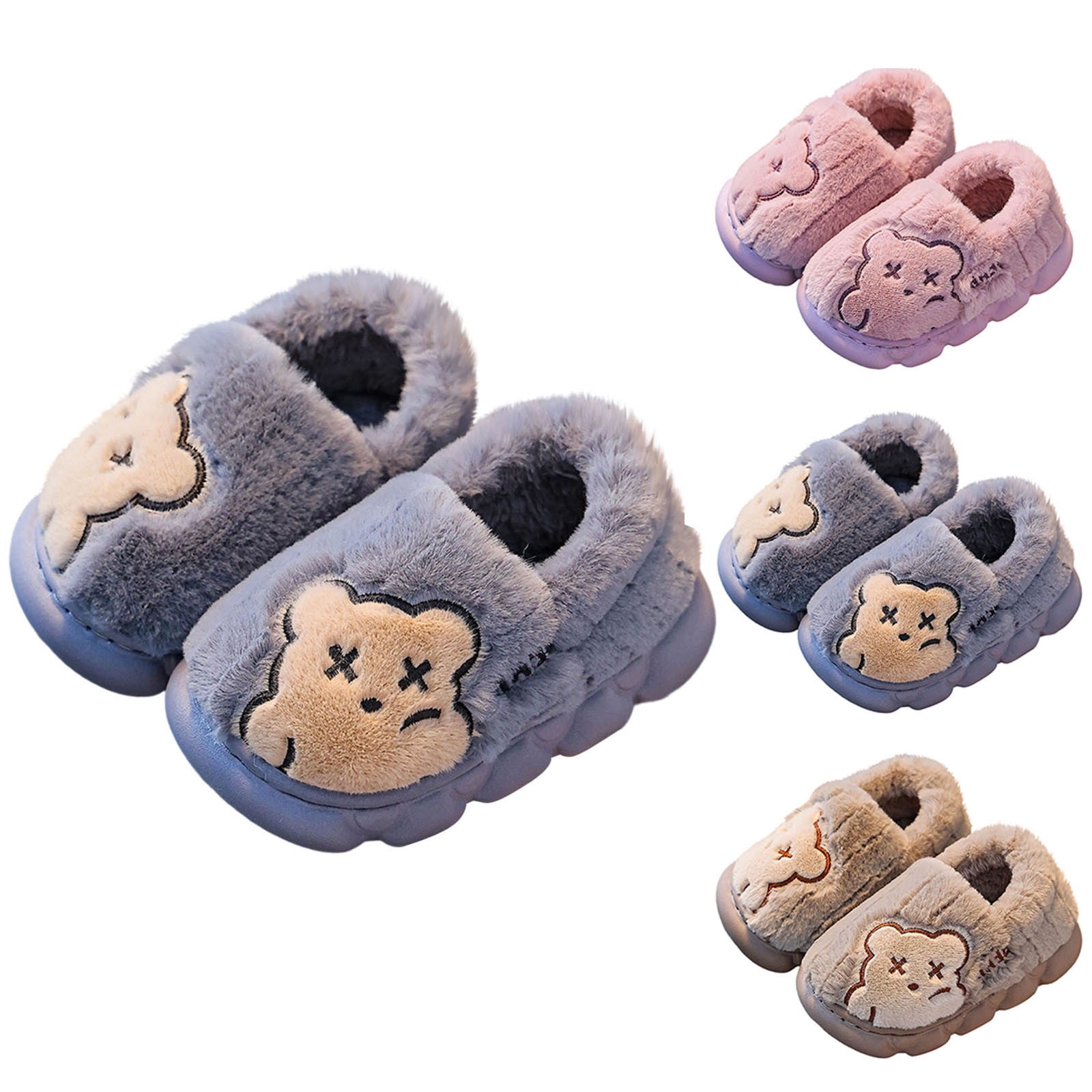 THDHVS Boys Slippers Fall and Winter Styles Of Girls' Warm Slippers ...