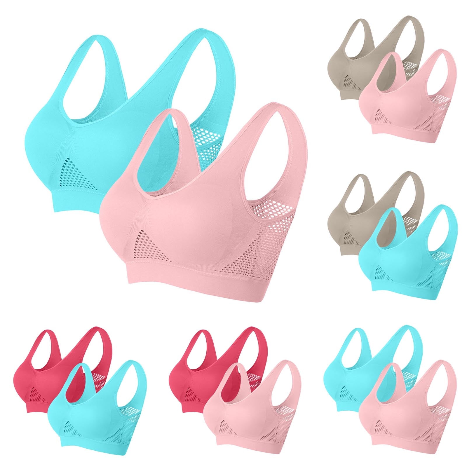 THDHVS Bras for Women No Underwire,Push Up Bra,2 Pack Women Wireless ...