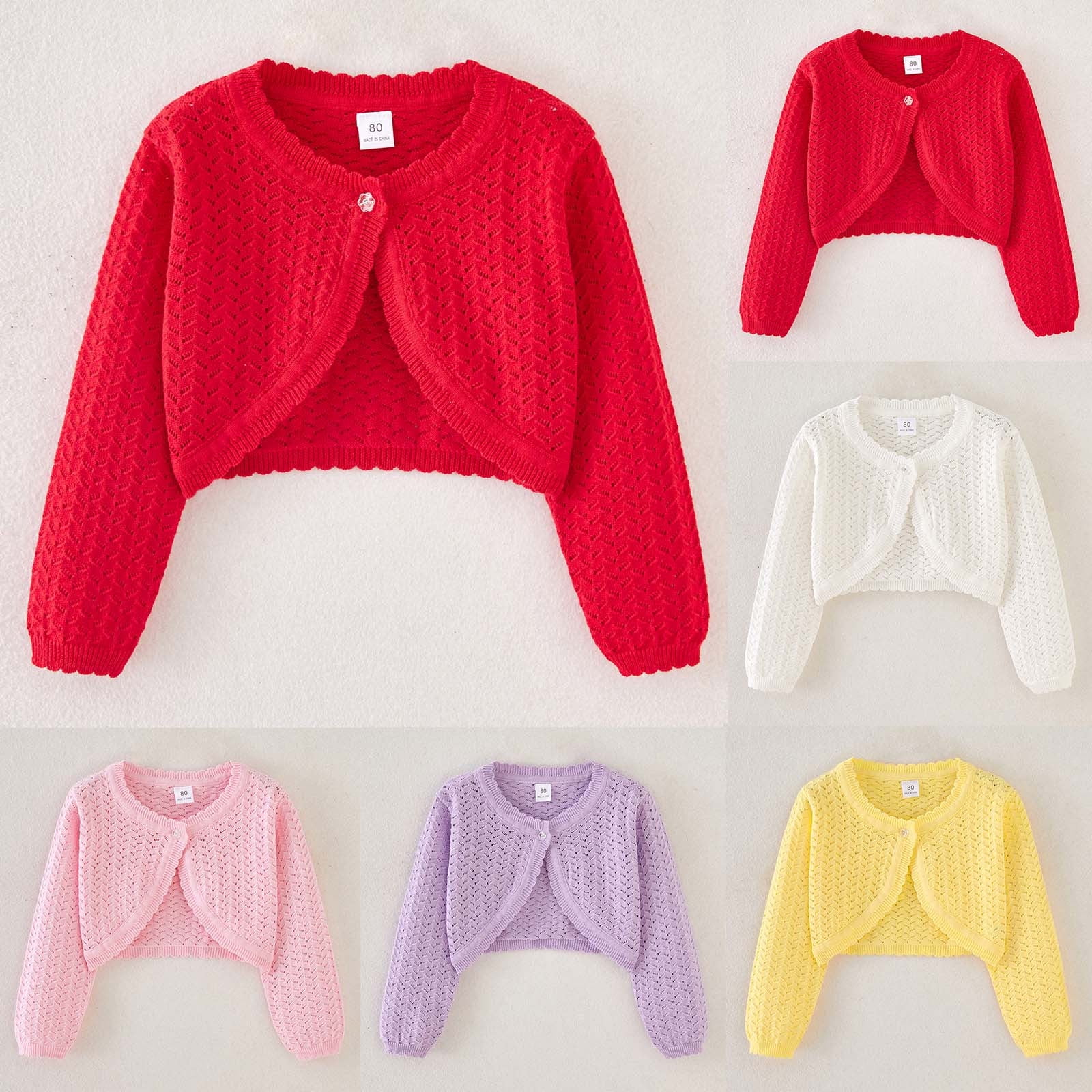 THDHVS Girls Cardigan,Cardigan for Girls,Girls Open Front Long Sleeve ...