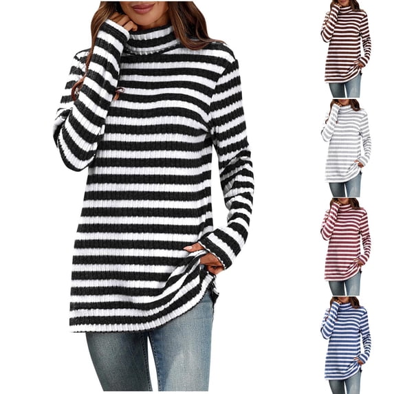 THDHVS Long Sleeve T Shirt Women,Shirts for Women,Women High Neck ...