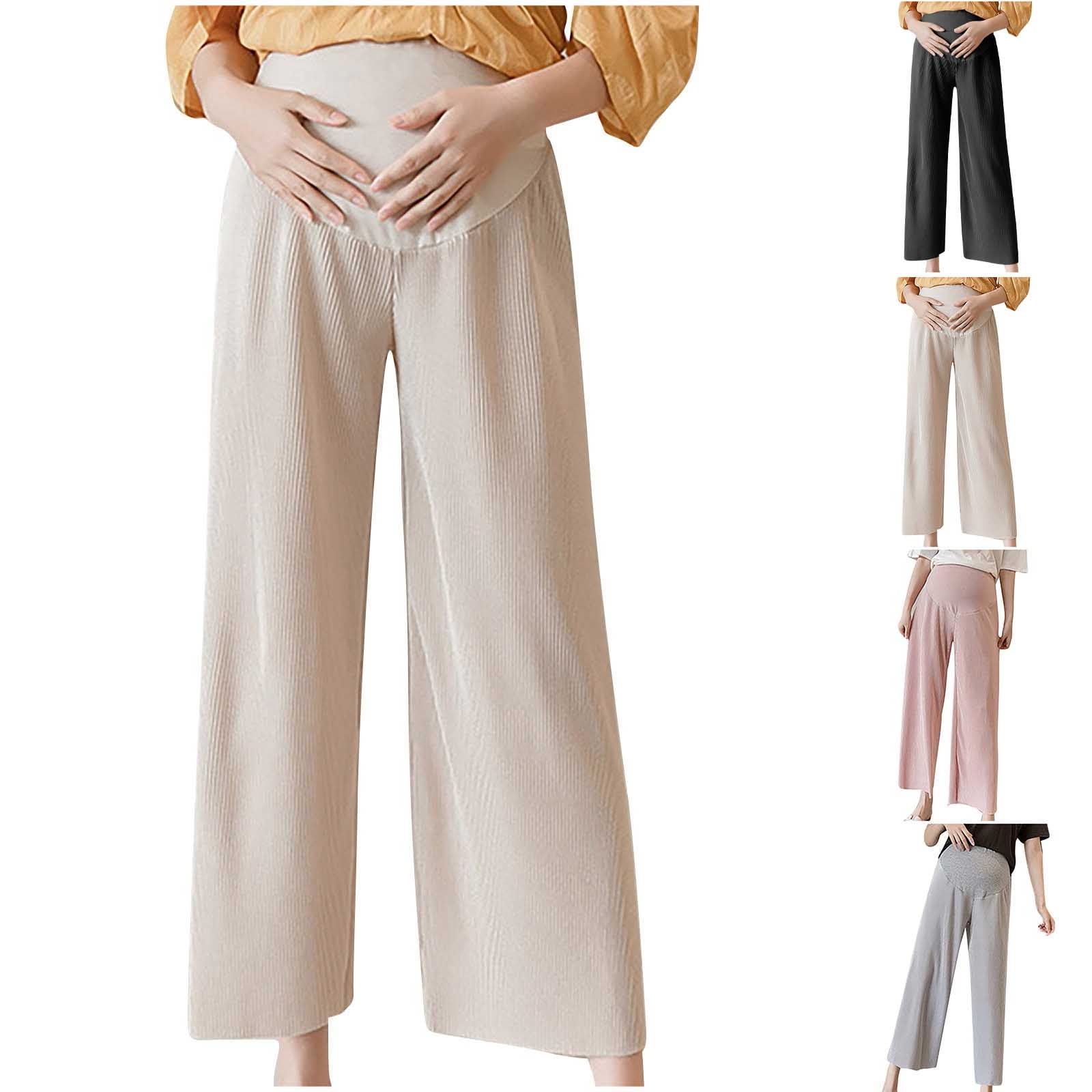 THDHVS Maternity Pants,Maternity Pants for Work,Maternity Pants for Women Supportive Waistband ...