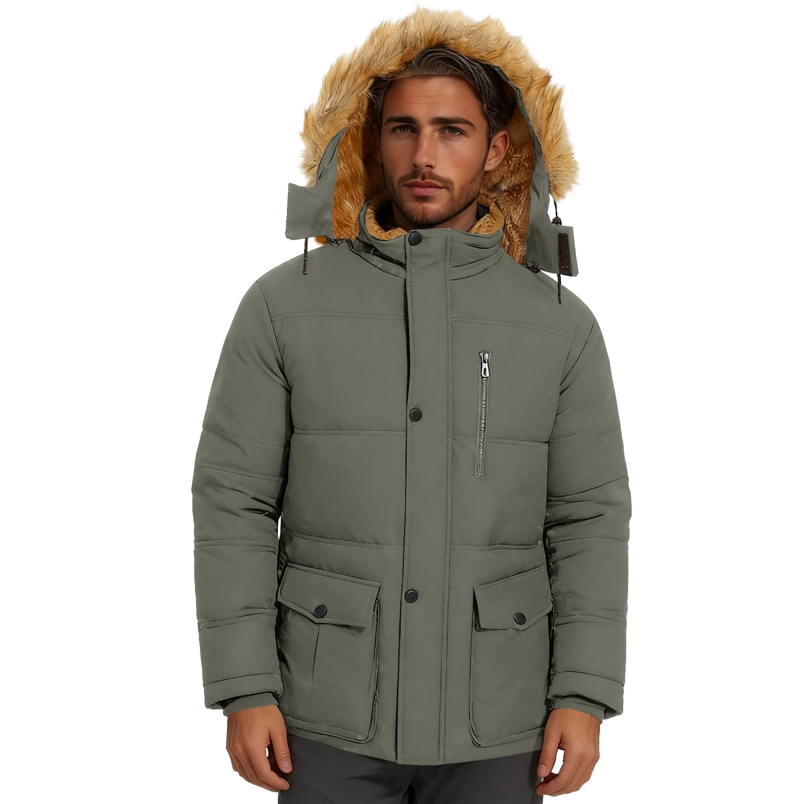 THDHVS Mens Winter Coats,Winter Jackets for Men,Men's Plus Size Parka ...