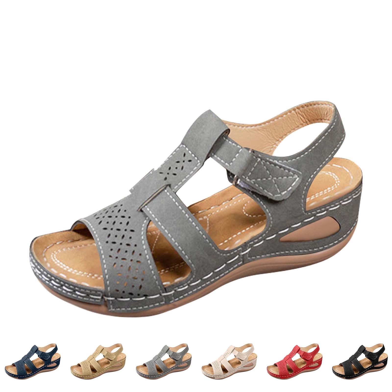 THDHVS Wedge Sandals for Women,Womens Sandals Dressy,Women Peep Toe ...
