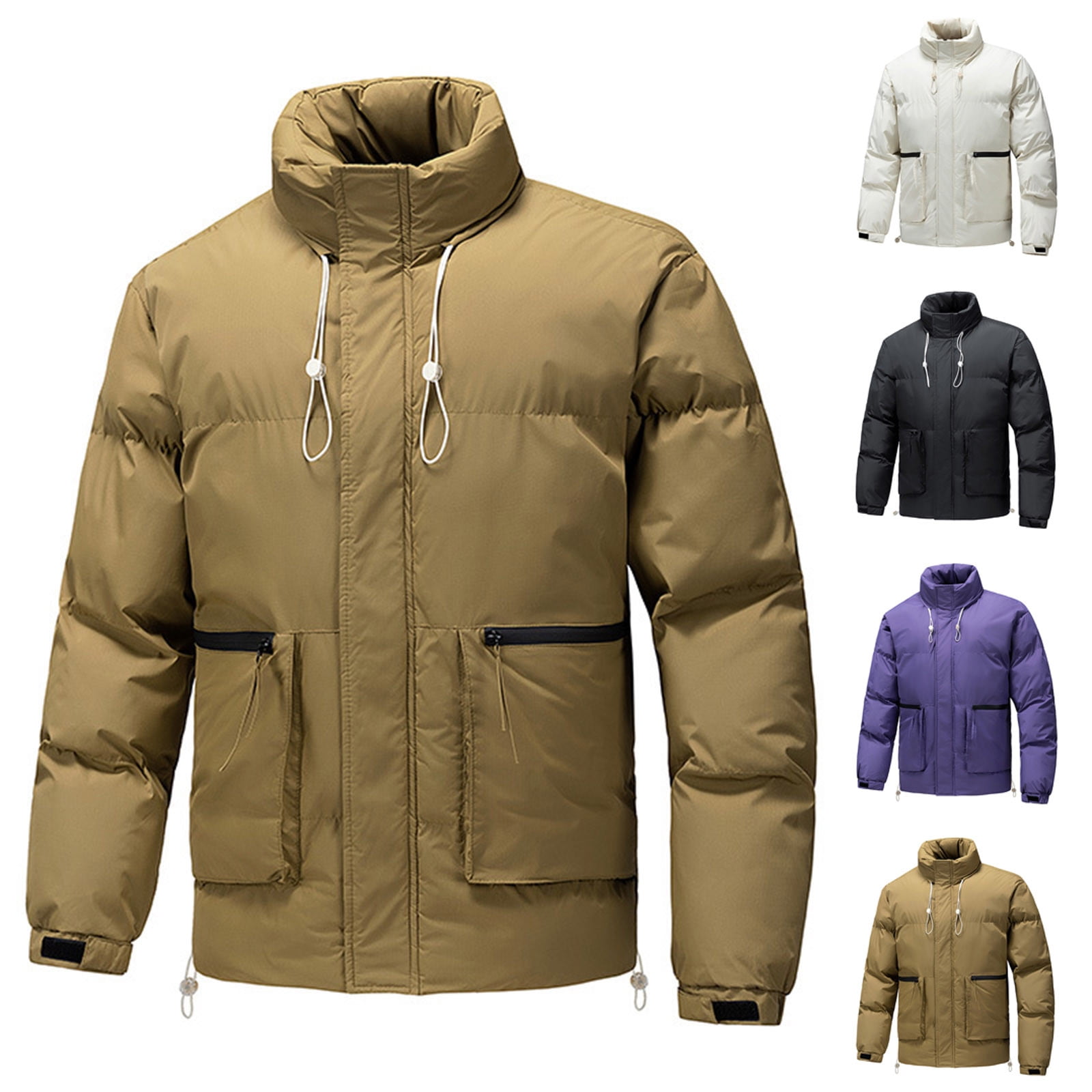THDHVS Winter Coats for Men,Mens Winter Coats,Men's Solid Color Work ...