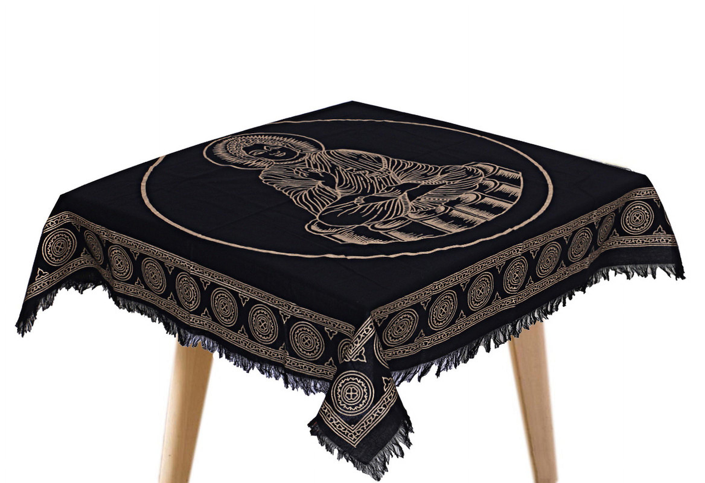 THE ART BOX Altar Cloth Tarot Cards Table Napkins Witchcraft Supplies Black Gold Tablecloth ...
