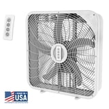 THE ASPEN 20” White Box Fan with Remote Control, 2800 Cubic Feet per ...