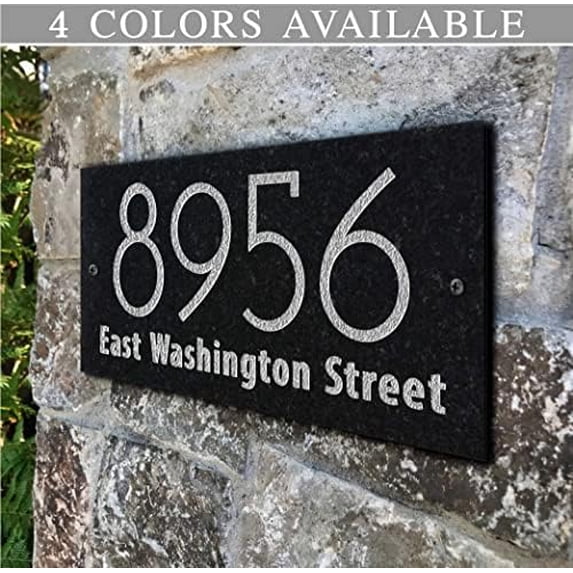 THE ASTAIRE Stone Address Plaque With Engraved Numbers. Address Sign ...