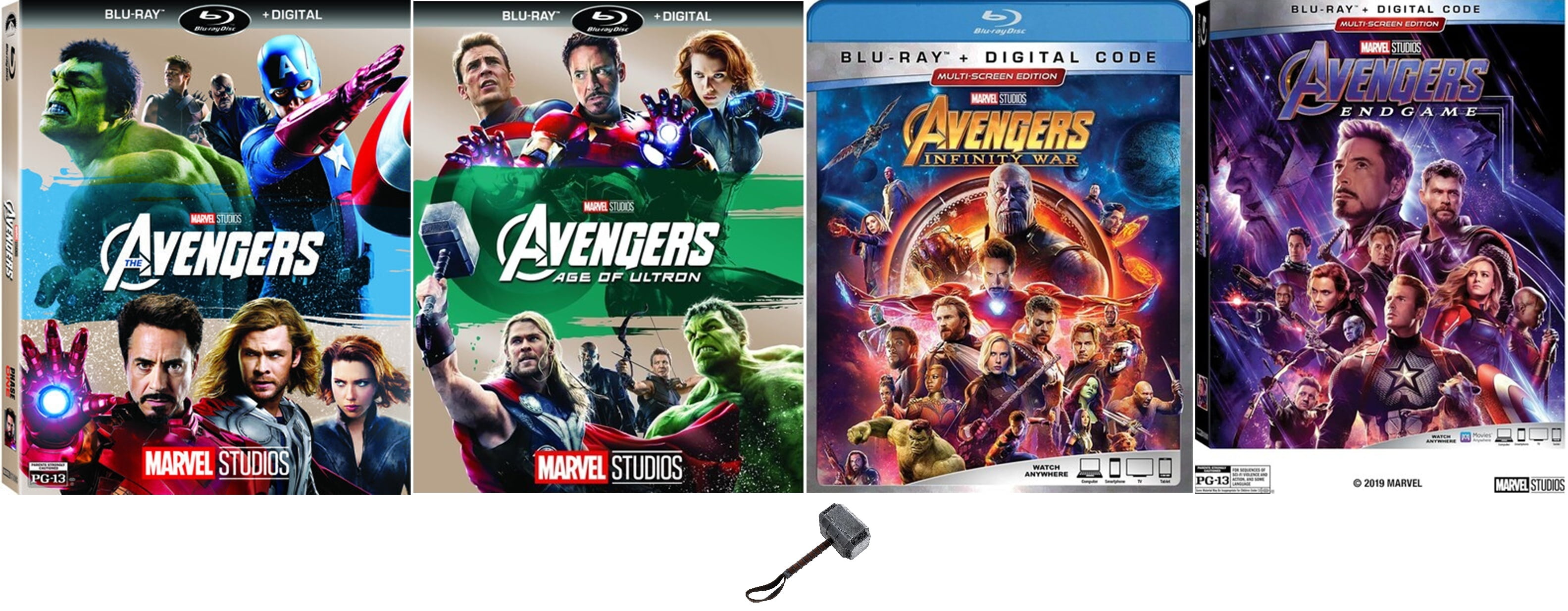 THE AVENGERS Complete 4 BLU RAY Movie Set Includes Avengers Ultron ...