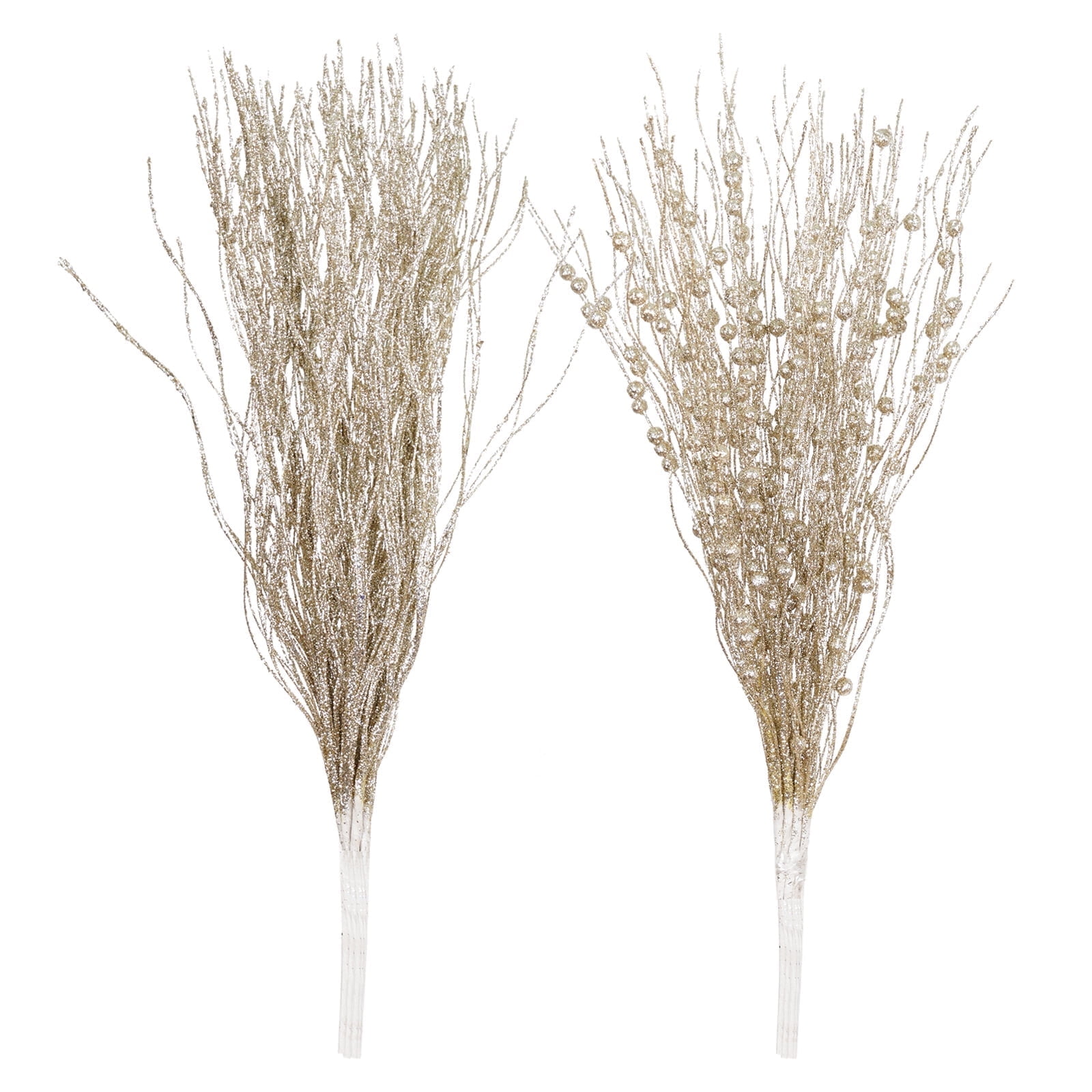 THE BRIVE 16-Pack Artificial Glitter Berry Stems - Christmas Decorative ...
