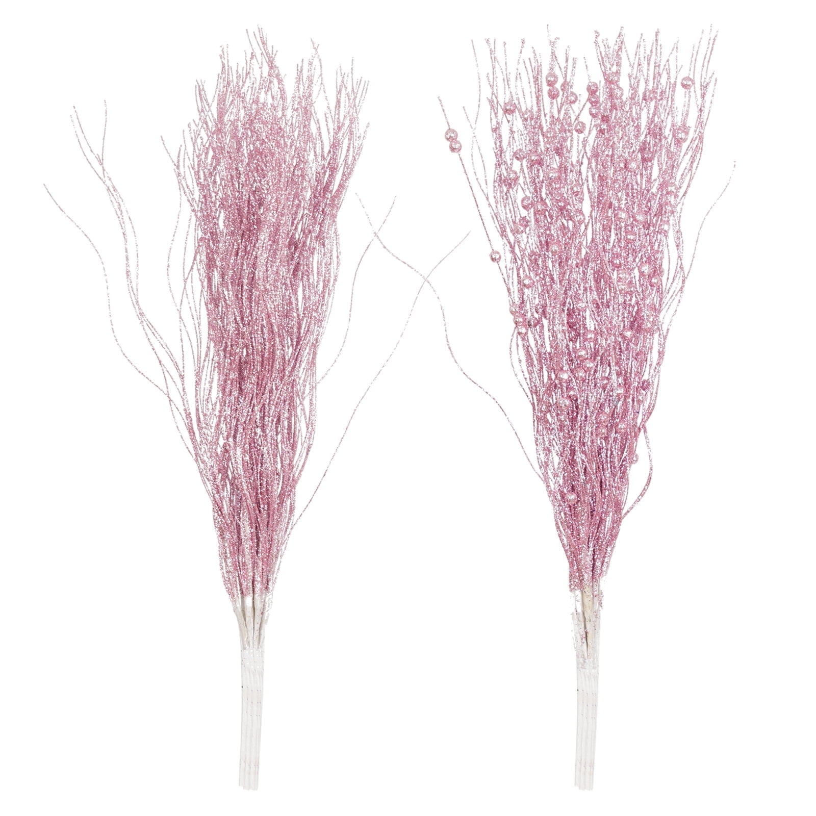 THE BRIVE 16-Pack Artificial Glitter Berry Stems - Christmas Decorative ...