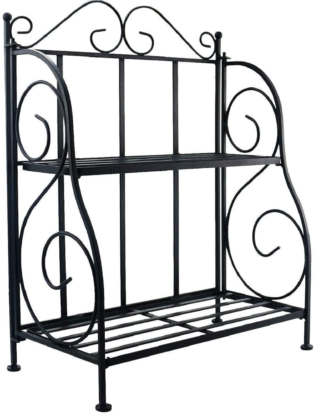 THE BUY COLLECTION Metal 2Tier Foldable Shelf Rack Kitchen Bathroom ...