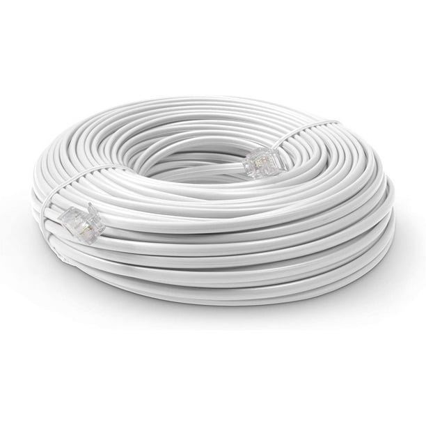THE CIMPLE CO - 100 FT Feet Modular Phone Line Cord - High Quality 2 ...