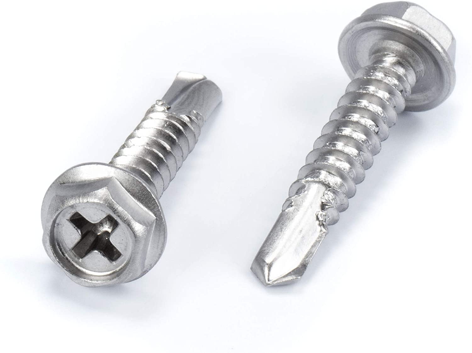 THE CIMPLE CO - 100pc Stainless Steel Self Drilling Tapping Screws #10 ...