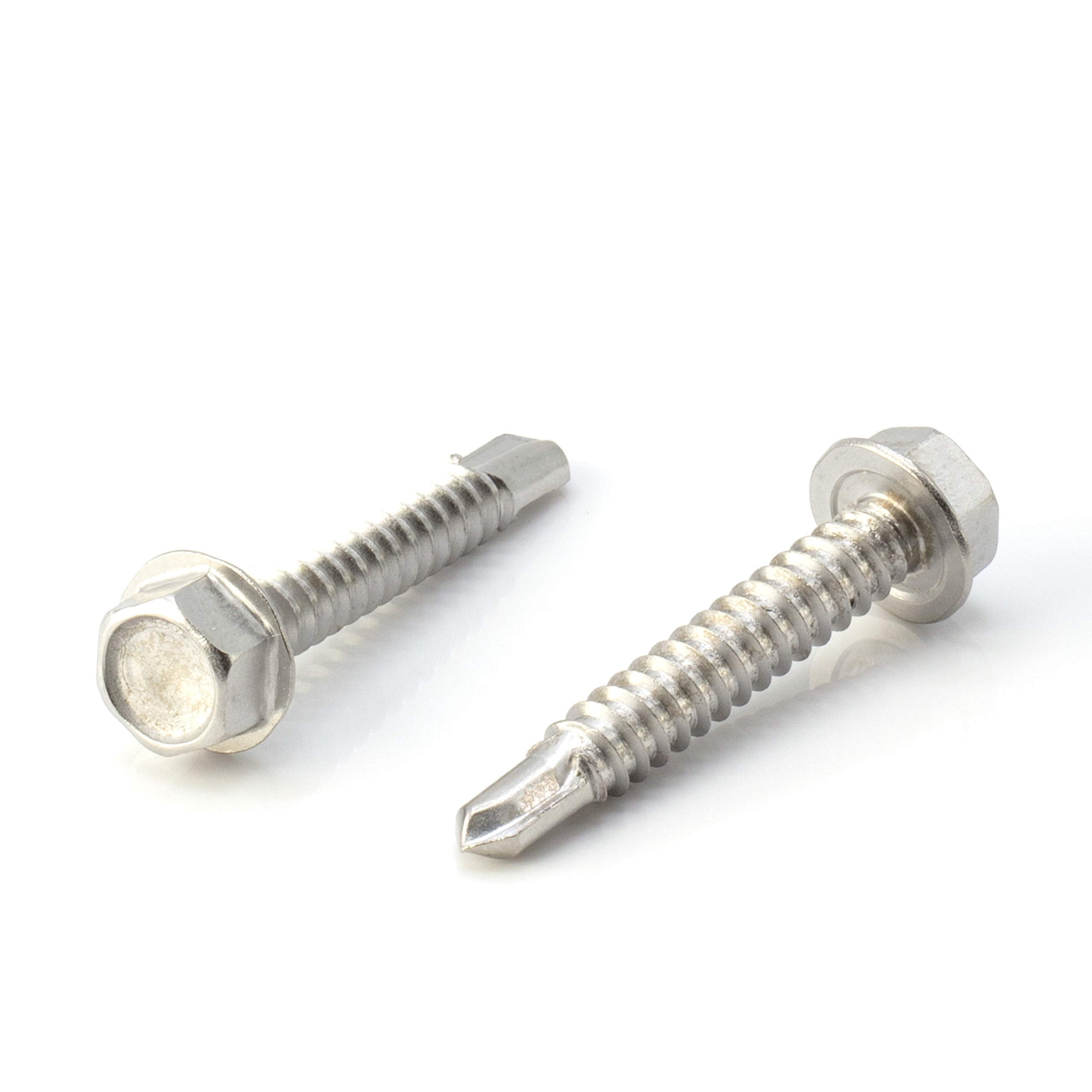 THE CIMPLE CO - 100pc Stainless Steel Self Drilling Tapping Screws #14 ...