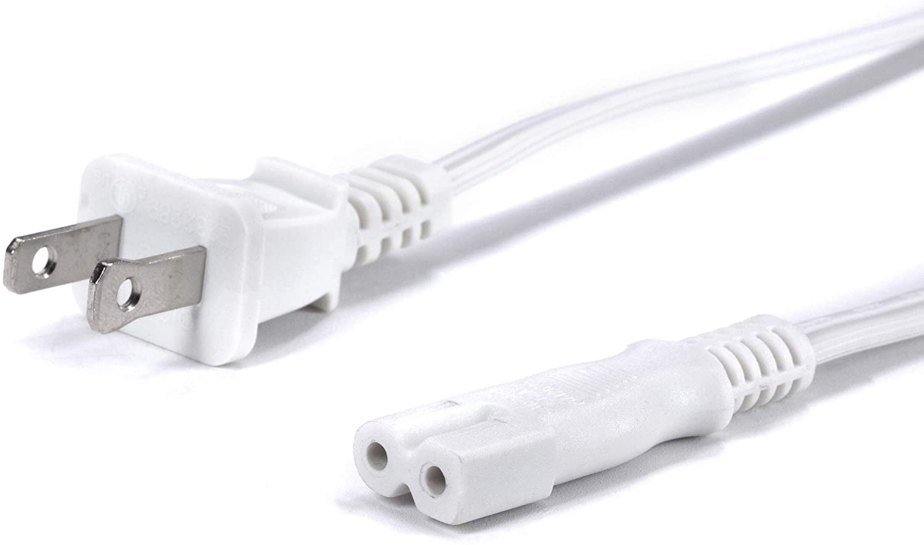 THE CIMPLE CO - 2 Prong AC Power Cord Cable -Polarized 10 Foot - White ...