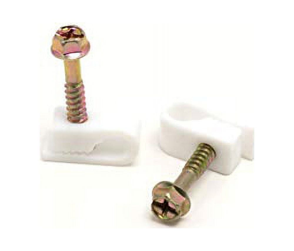 THE CIMPLE CO - Coax Cable Clips - White -10 Pieces- Single Coaxial ...