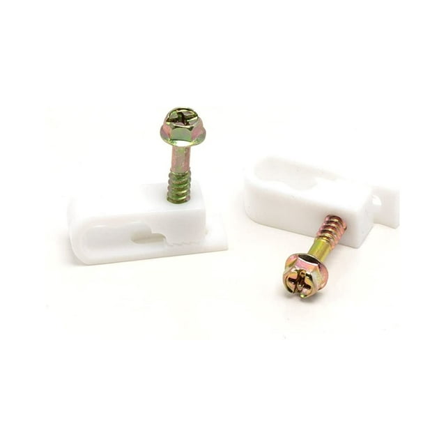 THE CIMPLE CO - Coax Cable Clips - White -100 Pieces- Dual / Twin ...