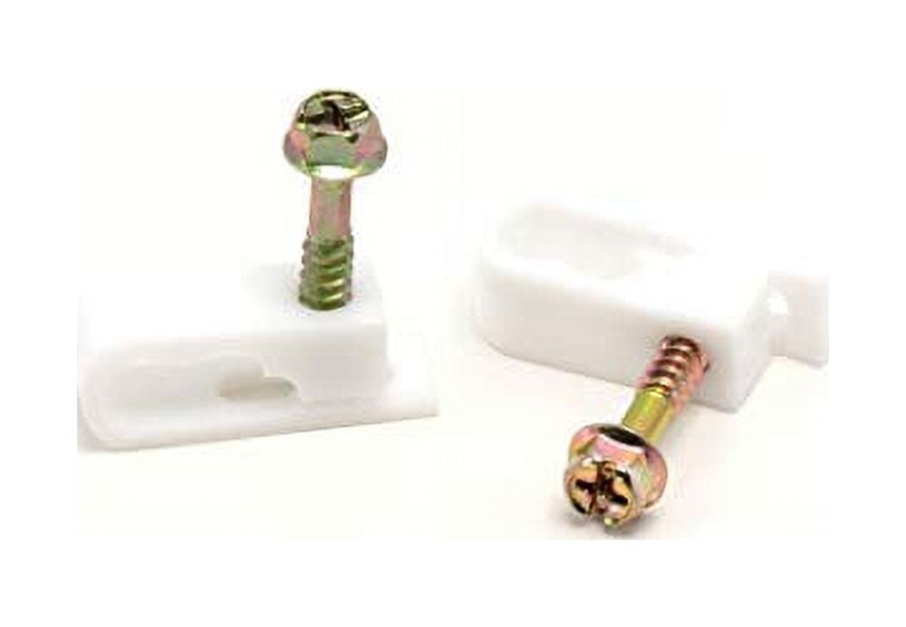 THE CIMPLE CO - Coax Cable Clips - White -50 Pieces- Dual / Twin ...