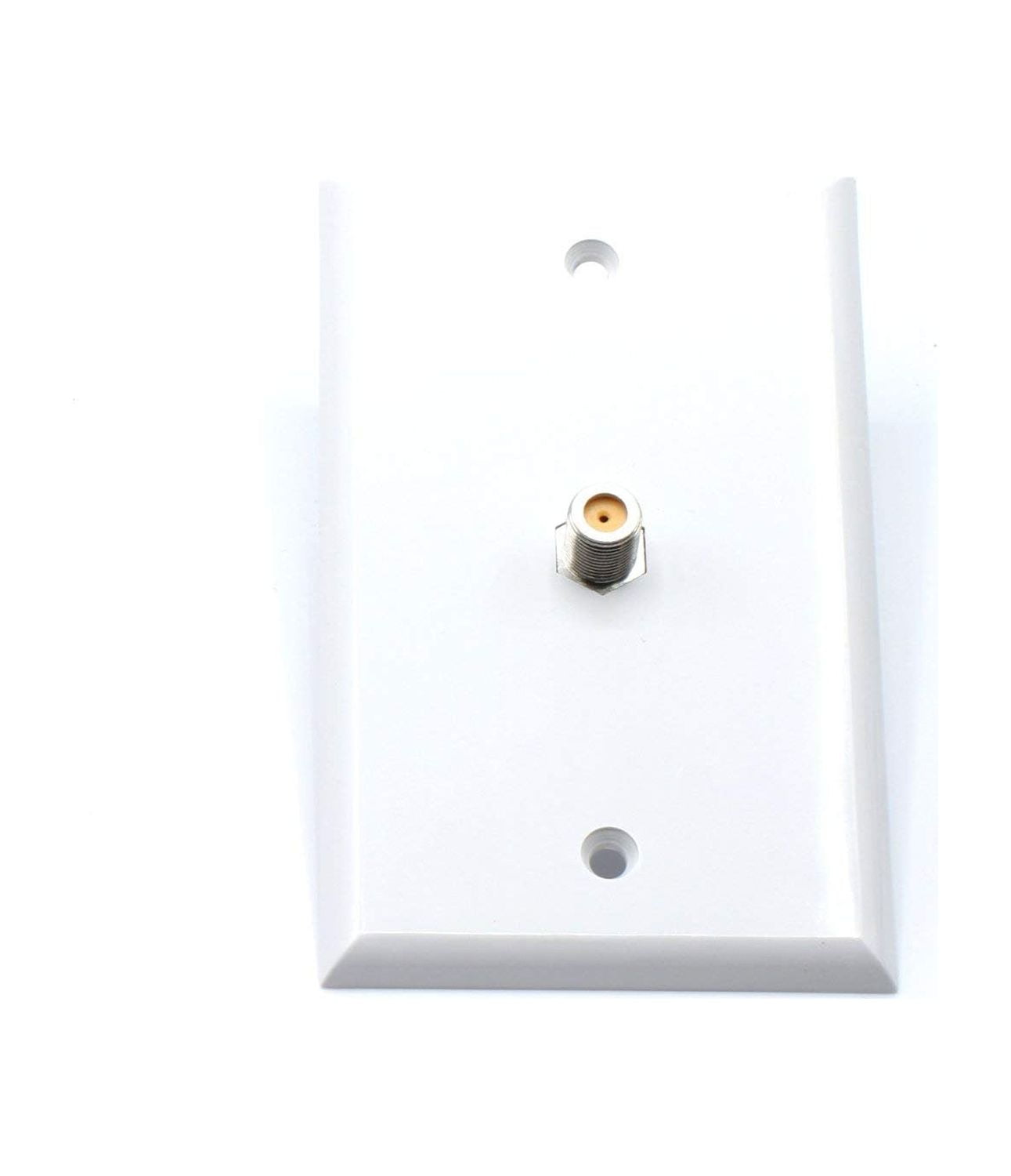 THE CIMPLE CO - Coax Wall Plate - White - F Connector Cable Mount ...