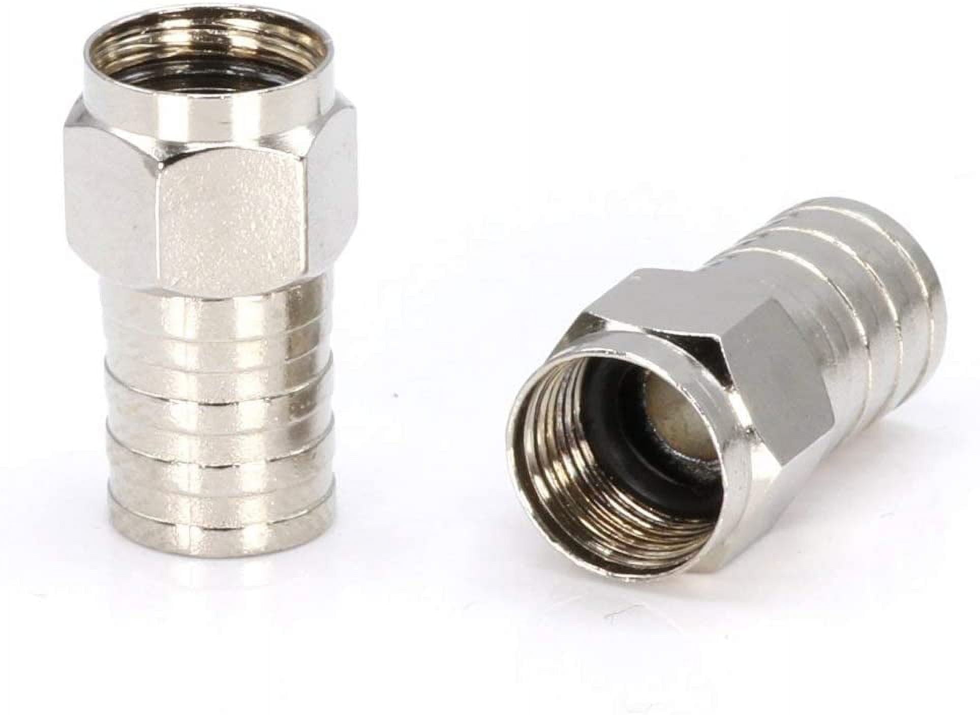 THE CIMPLE CO - Coaxial Cable Crimp Connector - RG6 F-Type Coax Cable ...