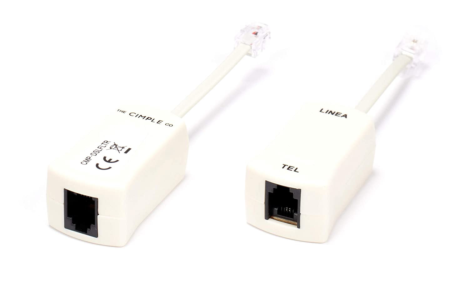 THE CIMPLE CO - DSL Phone Line Filter - 2 Pack - Ivory - Reduce Digital ...