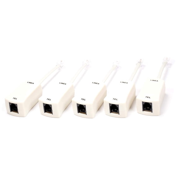 THE CIMPLE CO - DSL Phone Line Filter - 5 Pack - Ivory - Reduce Digital ...