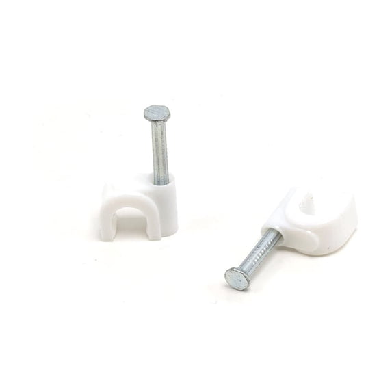 THE CIMPLE CO - Electrical Wire Cable Clips - White -50 Pieces- CATV ...