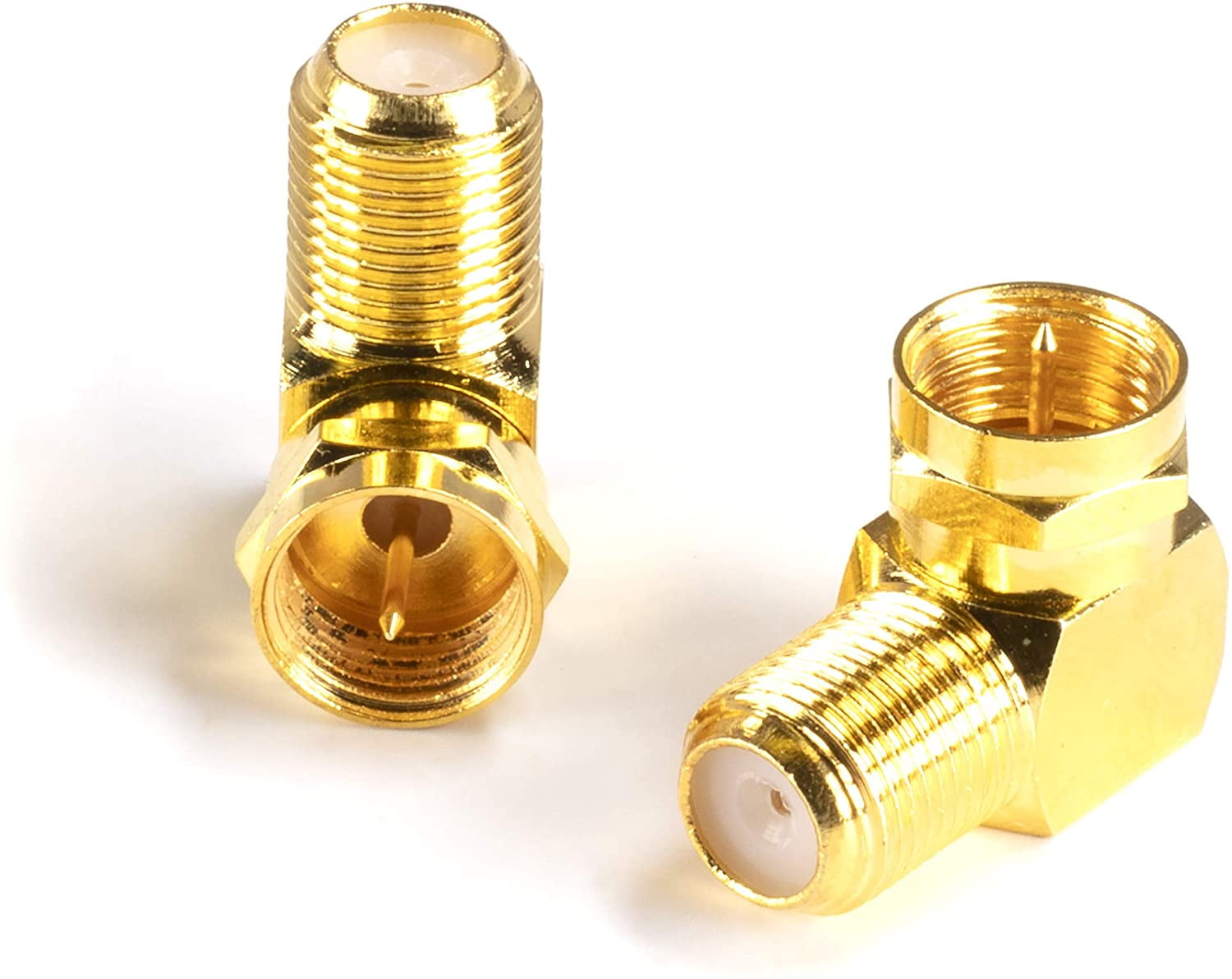 THE CIMPLE CO - Right Angle Coax Connector - Gold - 90 Degree Coaxial ...