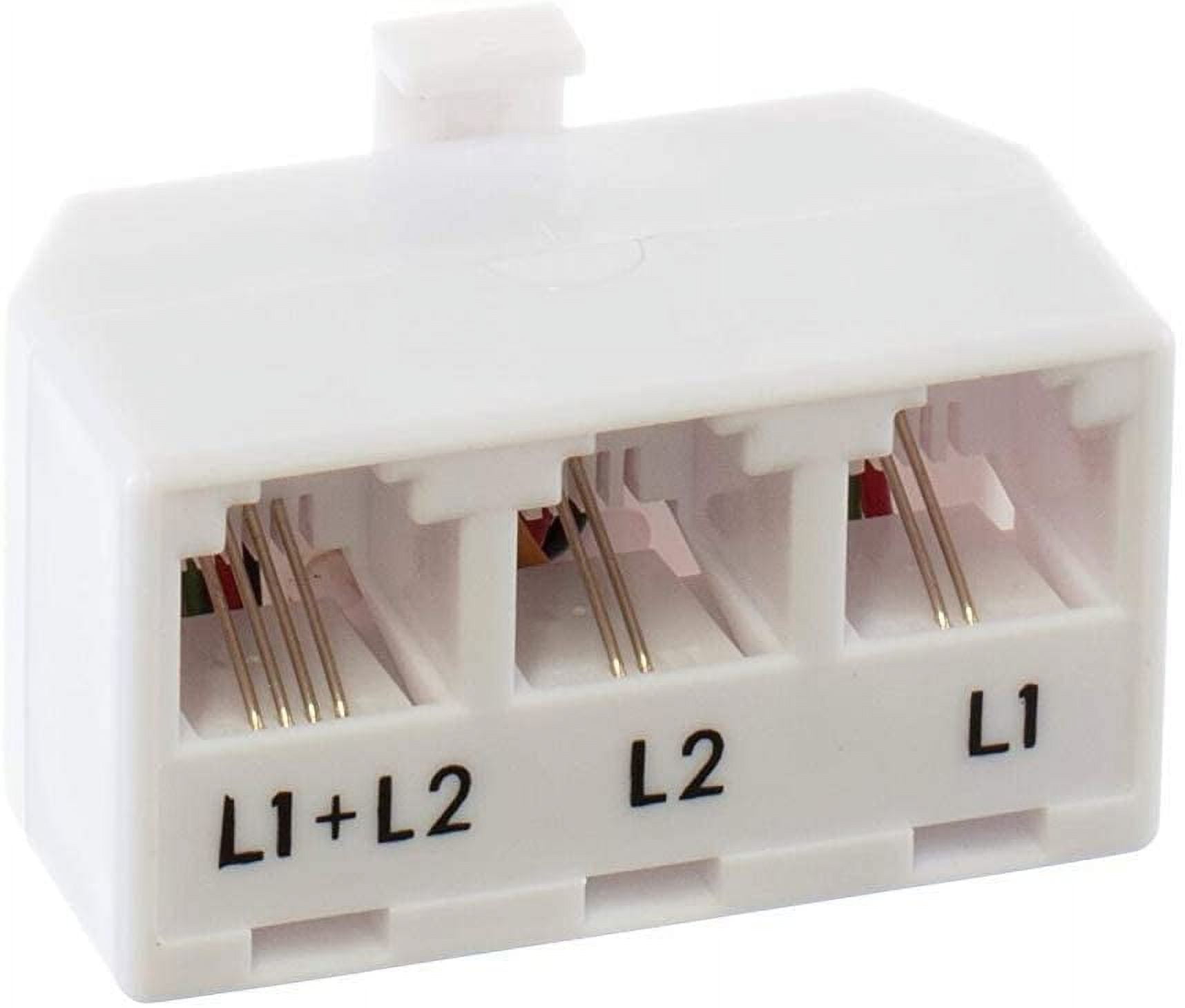 THE CIMPLE CO - Telephone Line Splitter Adapter RJ11- Dual Line ...