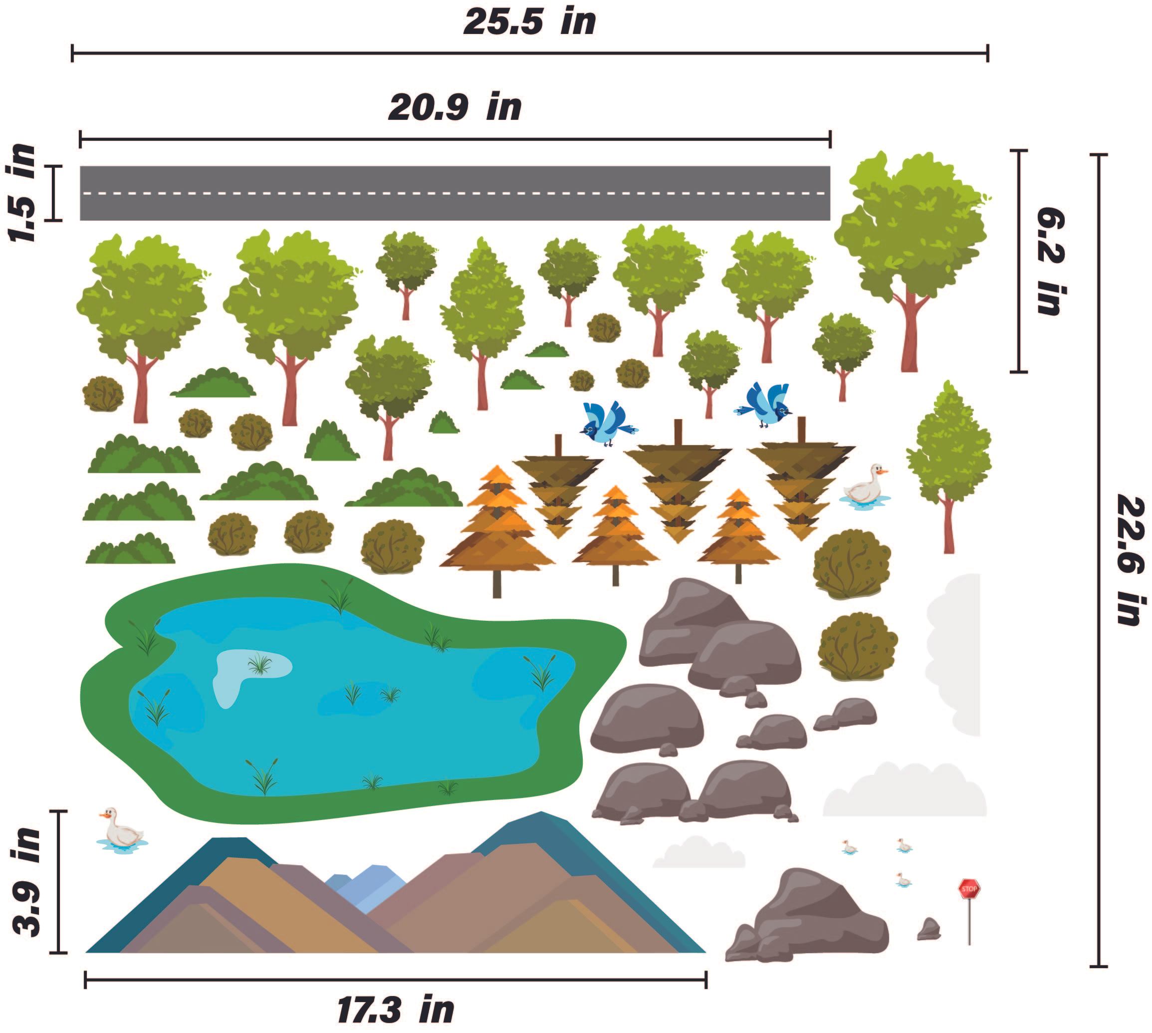 THE CITY - Vinyl Home Multicolored Adhesive The City Scenery Sticker ...