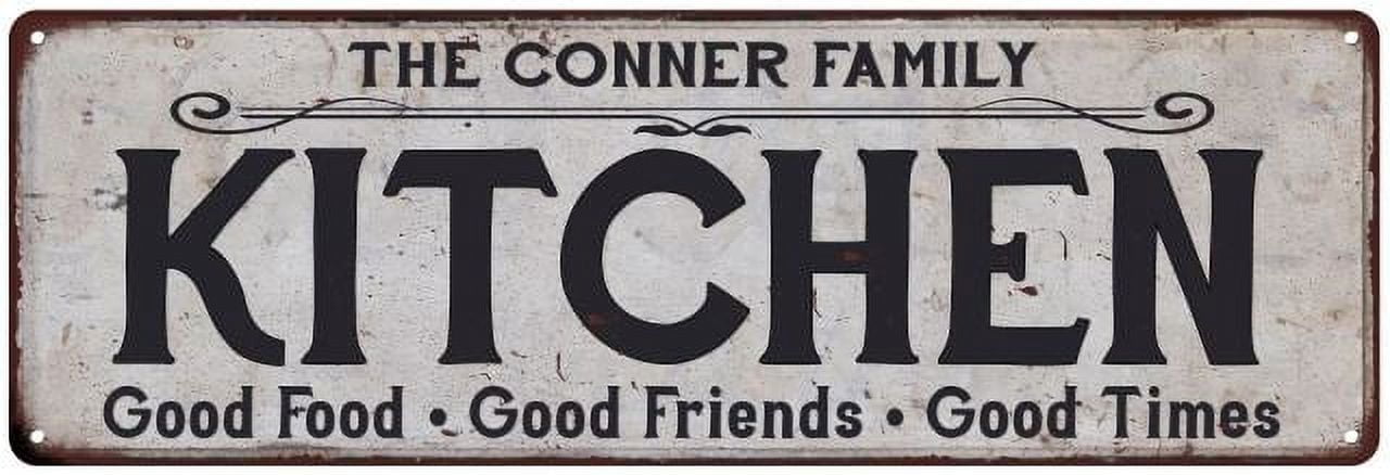 THE CONNER FAMILY KITCHEN Chic Metal Sign 6x18 106180039481 - Walmart.com