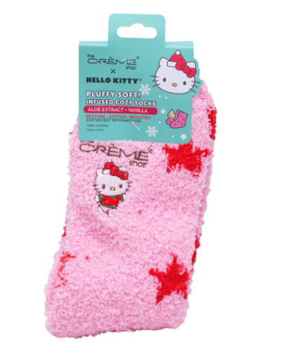THE CREME SHOP X HELLO KITTY SOLE SOFT INFUSED Cozy Socks-ALOE EXTRACT ...