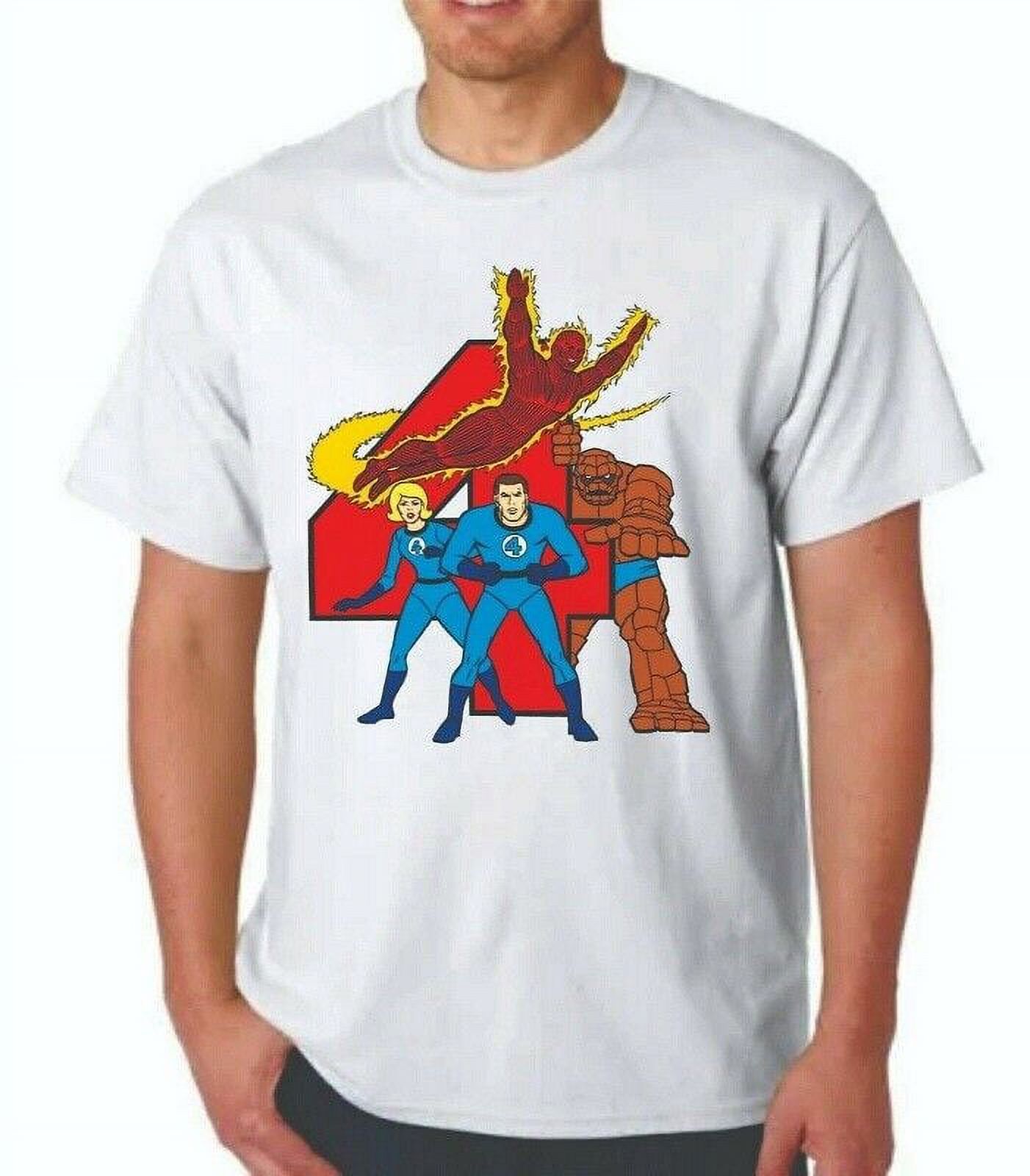 THE FANTASTIC FOUR RETRO CARTOON SHIRT T-SHIRT CLASSIC COMIC CARTOON 4 ...