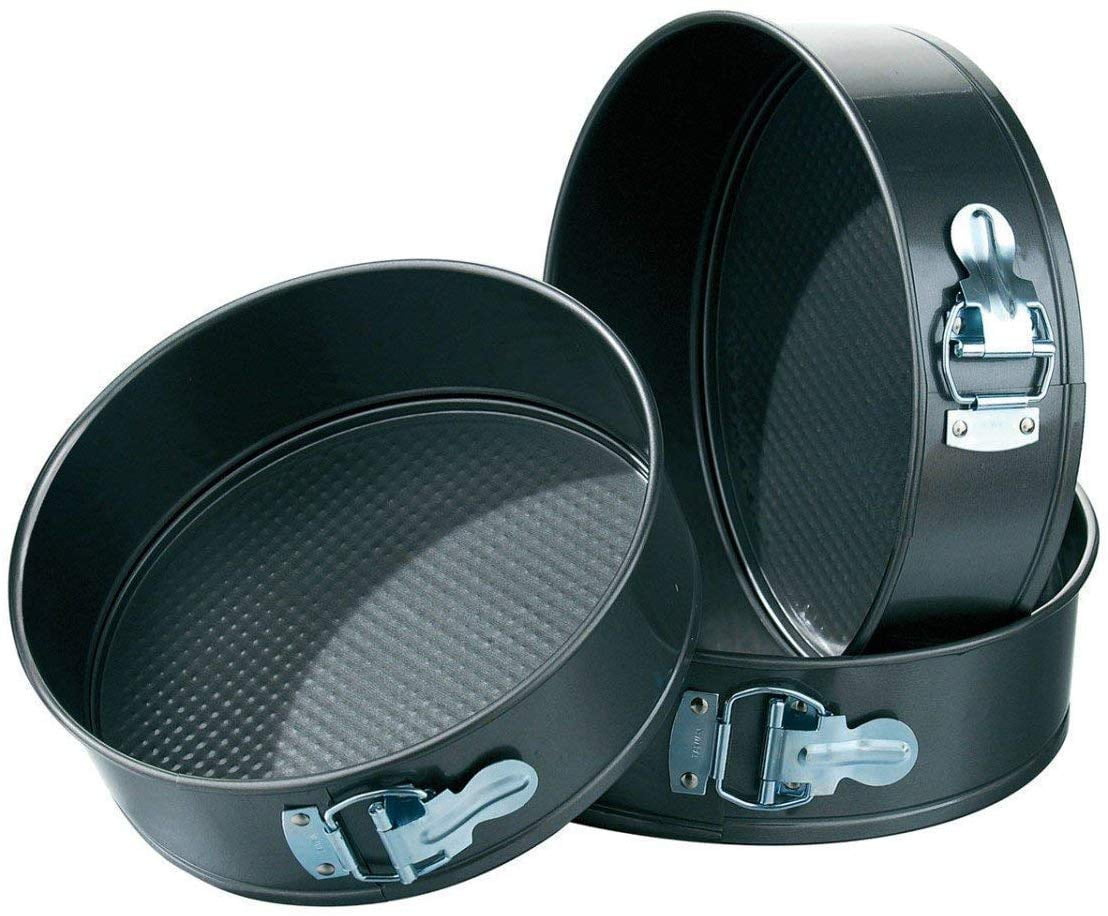 THE FASHIONCODE Coated Spring Form Cake Tin Mould Pan Set Baking Tray ...