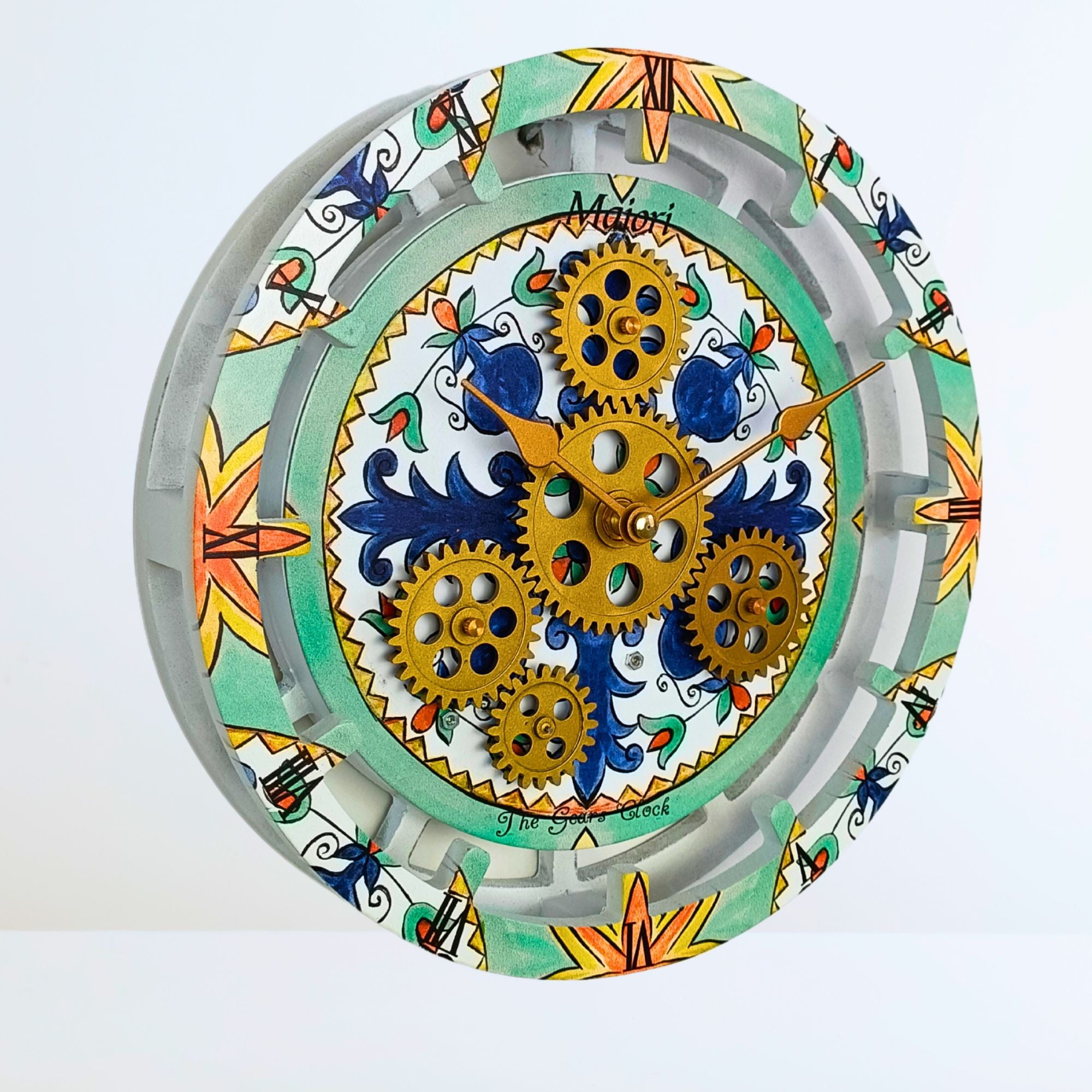 THE GEARS CLOCK Desk Clock with Real Moving Gears (wall clock)IT-LI_ 10 ...