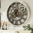 THE GEARS CLOCK Wall Clock with Real Moving Gears AM-LI_ 24 in Round ...