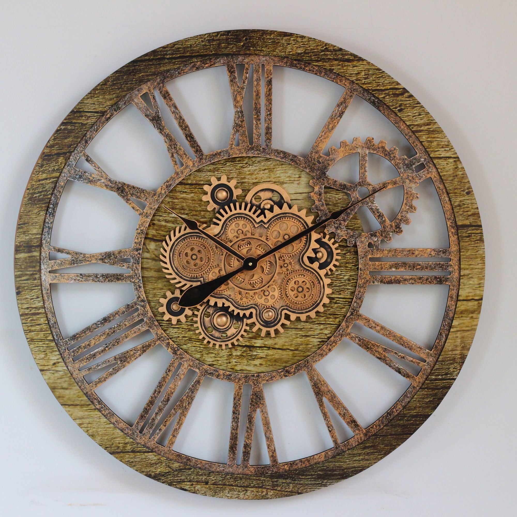 THE GEARS CLOCK Wall Clock with Real Moving Gears AM-LI_ 36 in Round ...