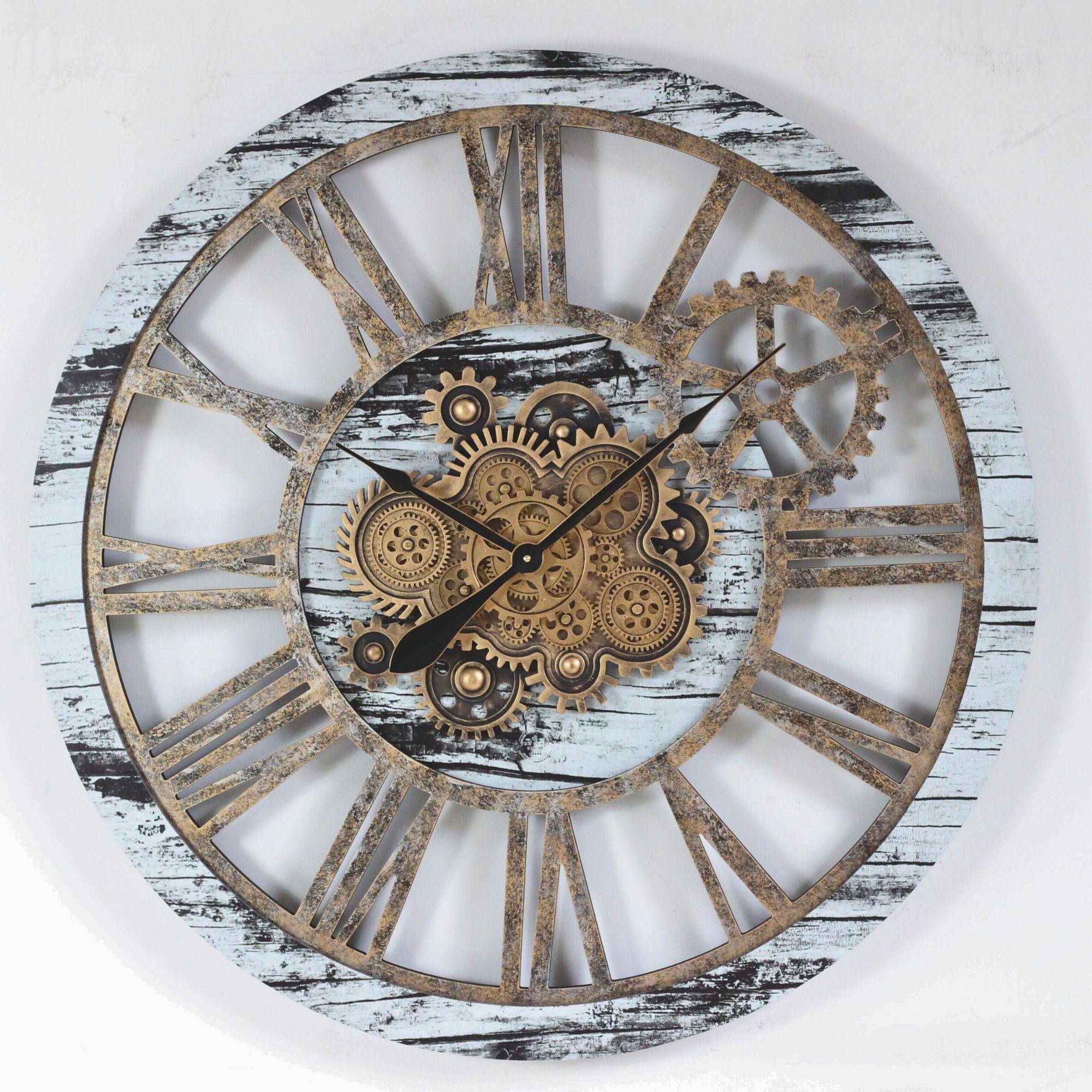 THE GEARS CLOCK Wall Clock with Real Moving Gears AM-LI_ 36 in Round ...