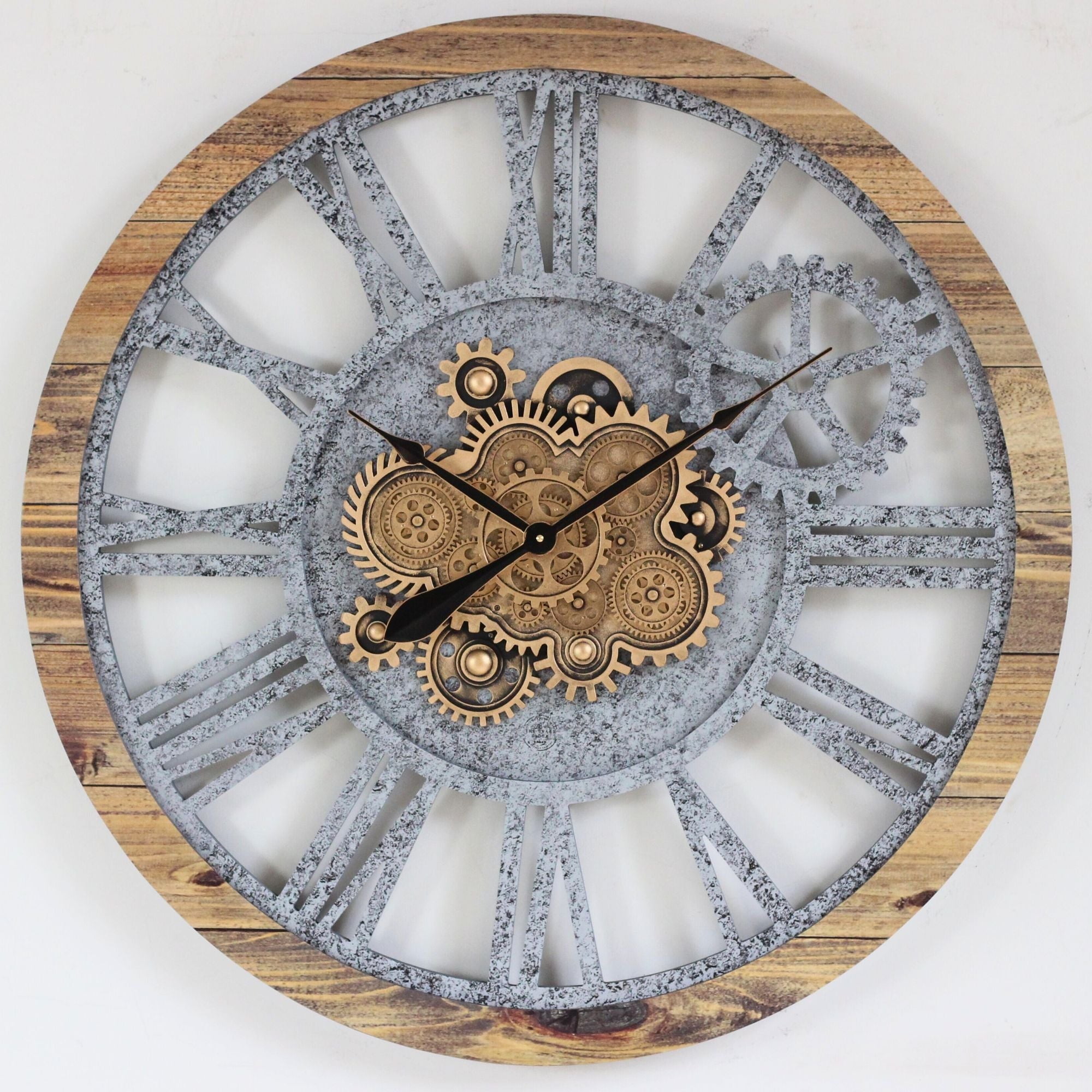 THE GEARS CLOCK Wall Clock with Real Moving Gears AM-LI_ 36 in Round ...