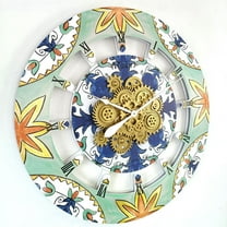 THE GEARS CLOCK Wall Clock with Real Moving Gears AM-LI_ 24 in Round ...