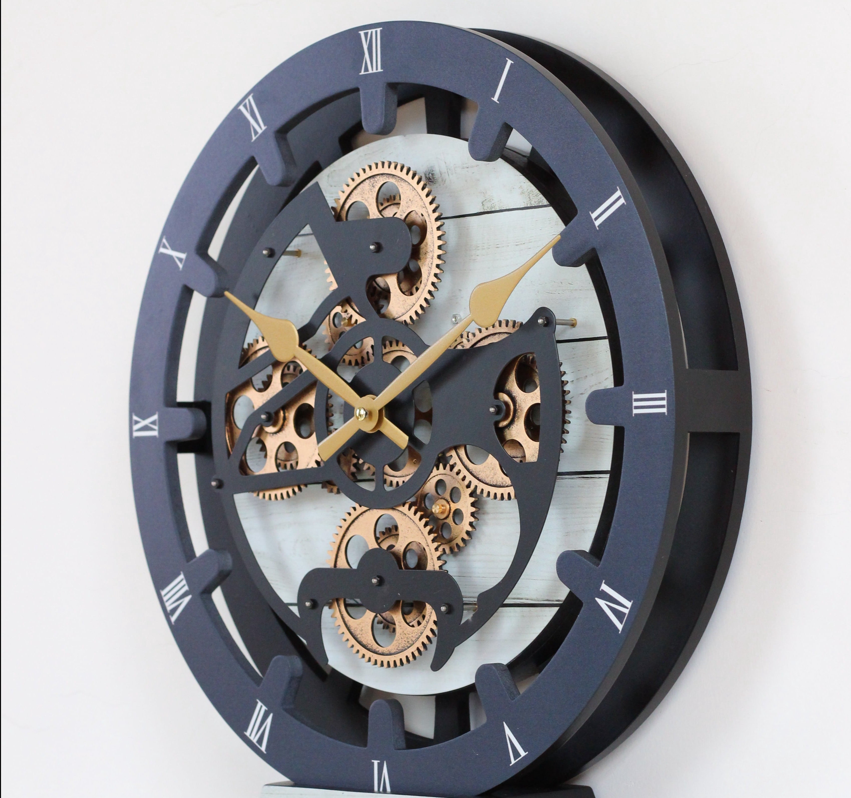 THE GEARS CLOCK Wall Clock with Real Moving Gears (Mantel clock)CA-LI ...