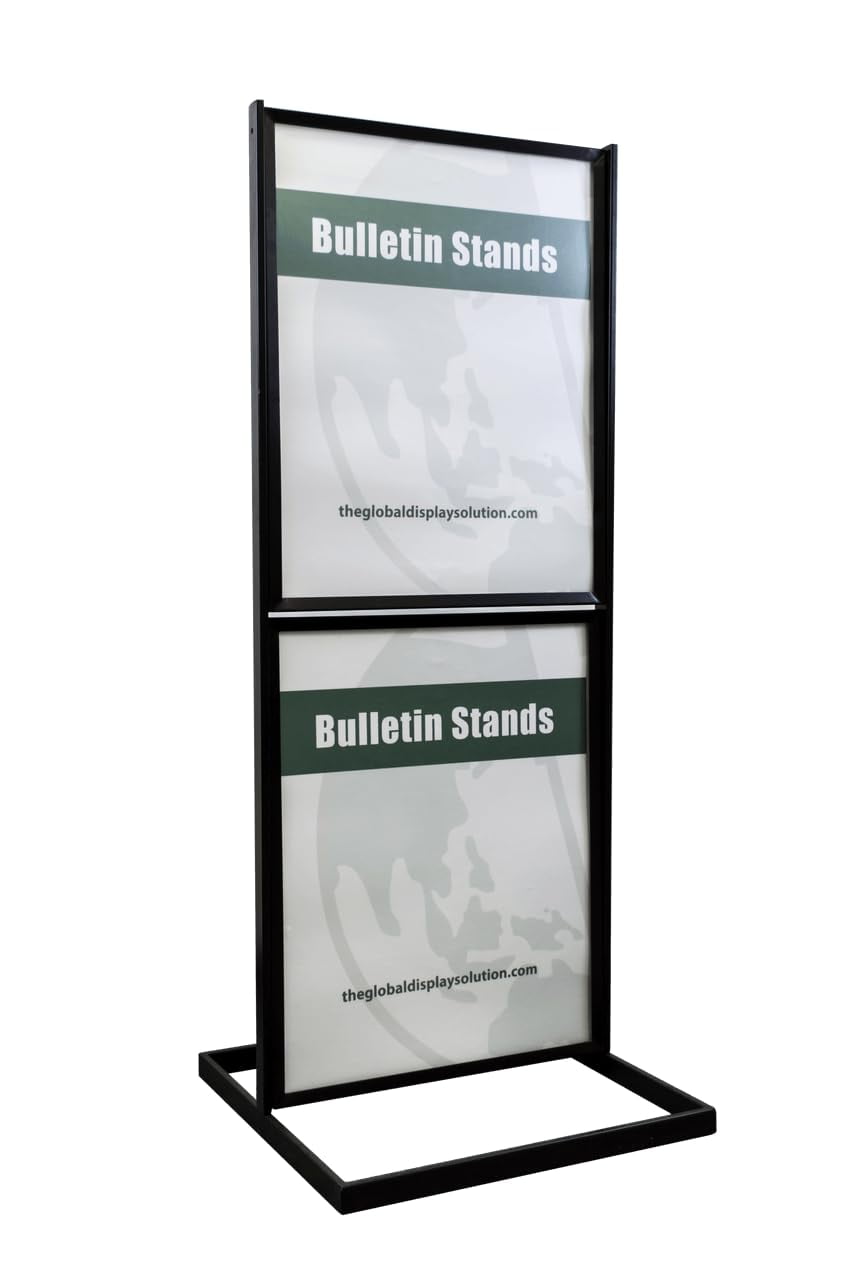 The Global Display Solution Premium Floor Sign Holder with Rectangular ...